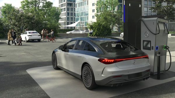 A new Mercedes station can charge EVs quickly with 400 kW, which is ...